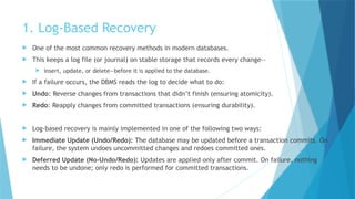 Comprehensive Overview of Database Recovery Techniques and Strategies ...