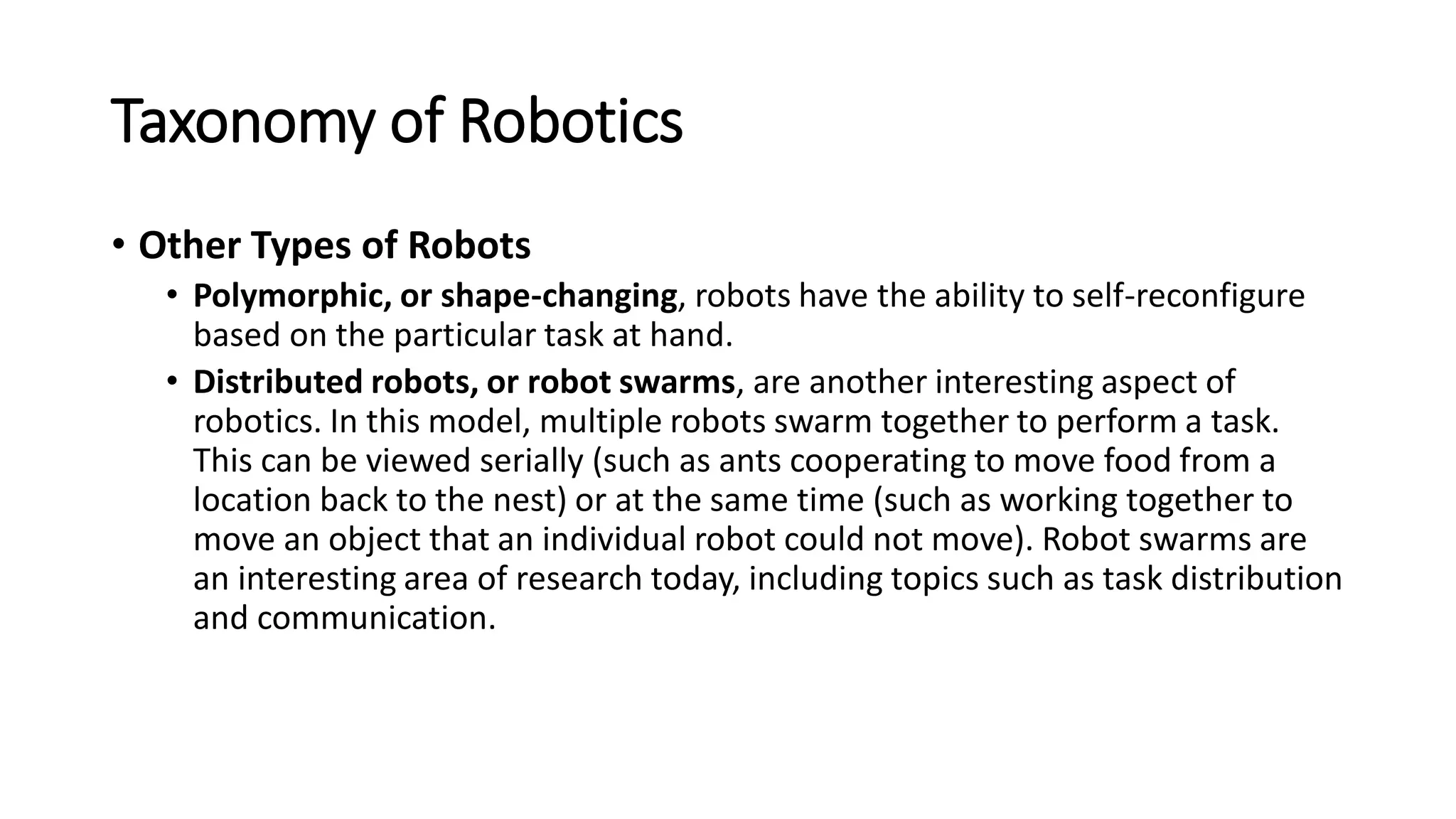 Lecture 7 robotics and ai | PDF