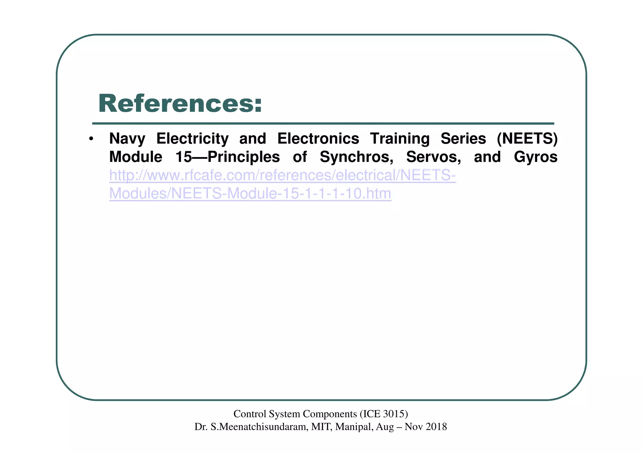 Lecture 7 Synchros - Basics and Construction | PDF
