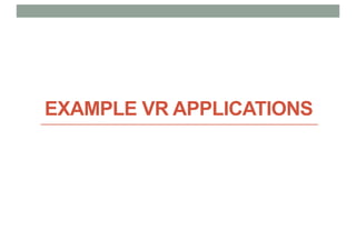 Lecture7 Example VR Applications | PDF