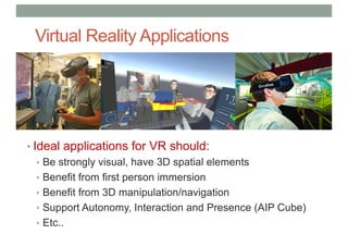 Lecture7 Example VR Applications | PDF