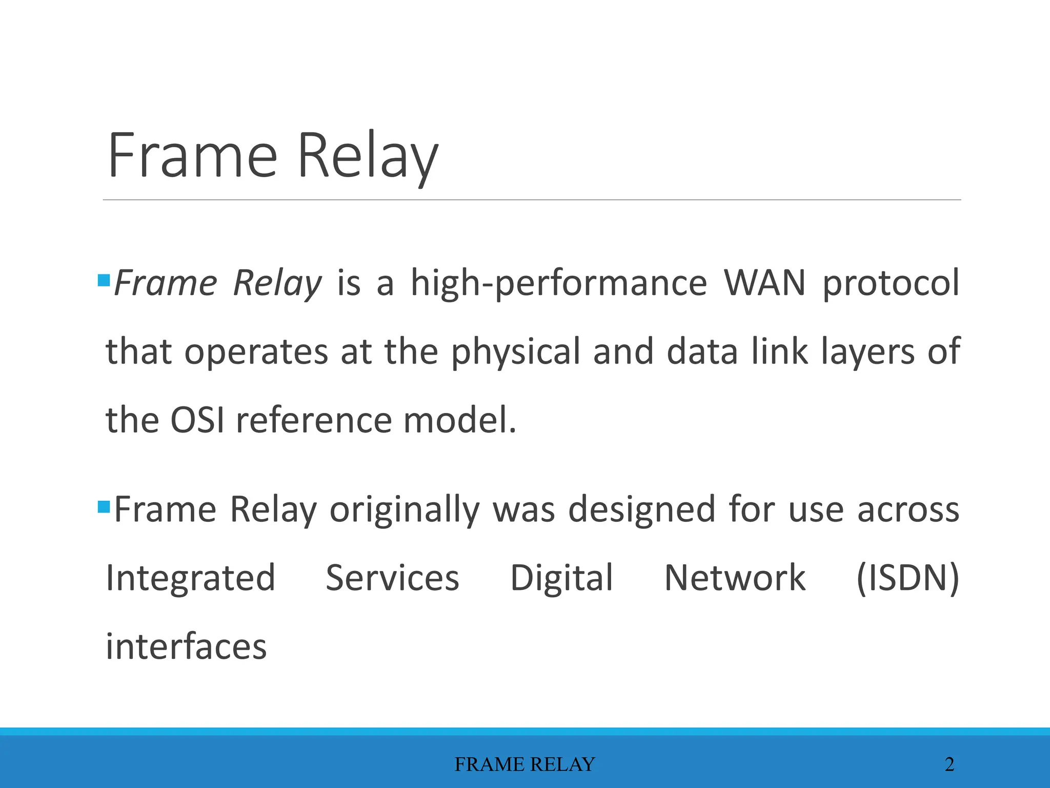 presentation detaillé parfaitement a propos du frameRelay | PPT | Computer Networking | Computing