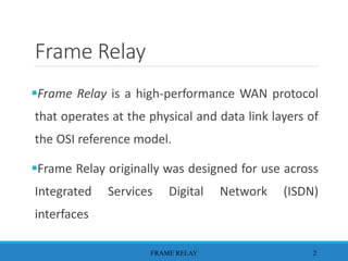 presentation detaillé parfaitement a propos du frameRelay | PPT | Computer Networking | Computing