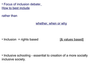 Inclusion ,societal & whole-school issues | PPT