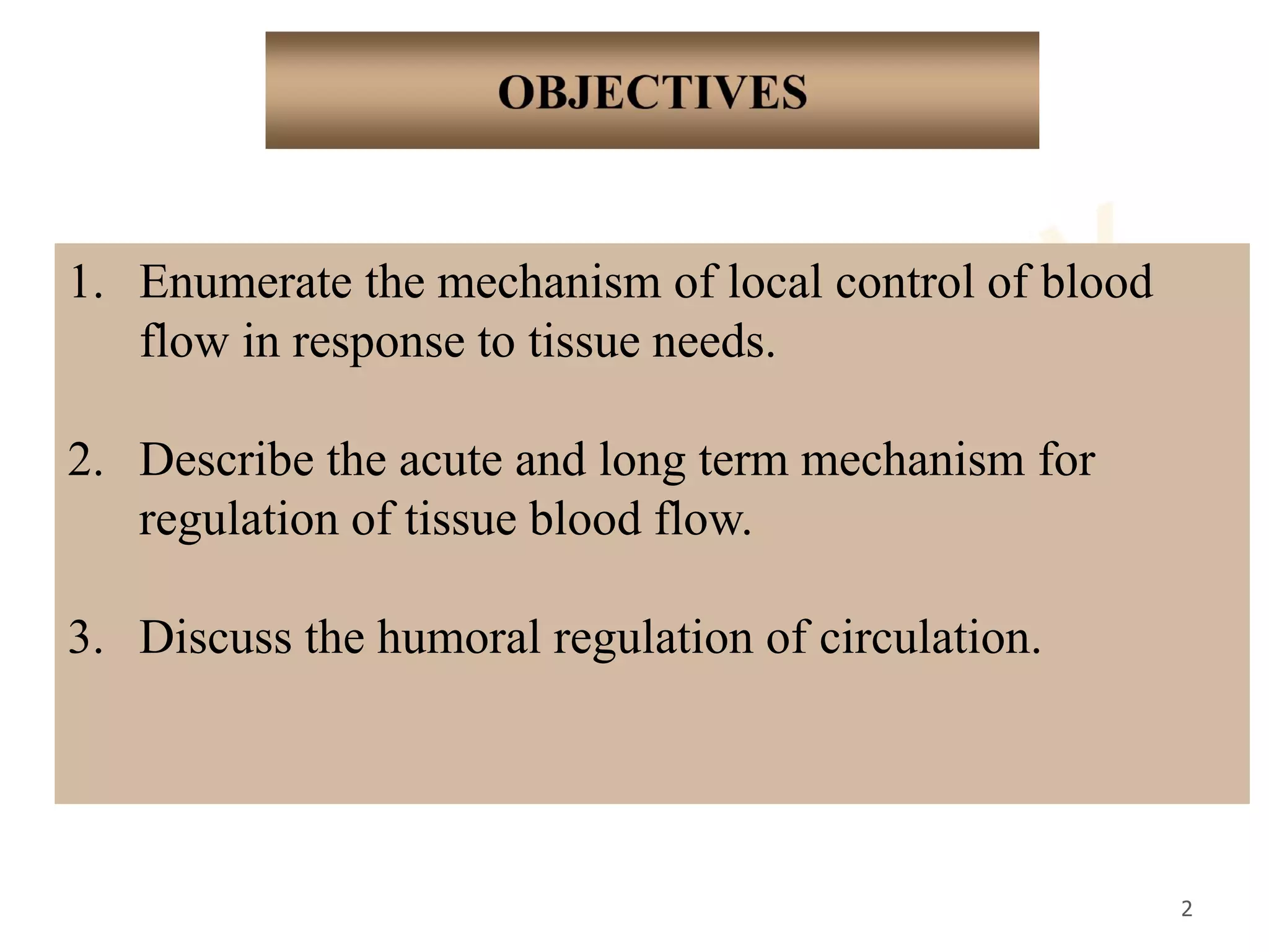 Lecture 78 control of blood flow2020 | PPT