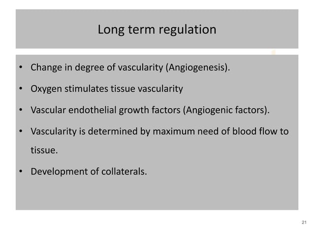 Lecture 78 control of blood flow2020 | PPT