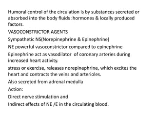 Lecture 78 control of blood flow2020 | PPT
