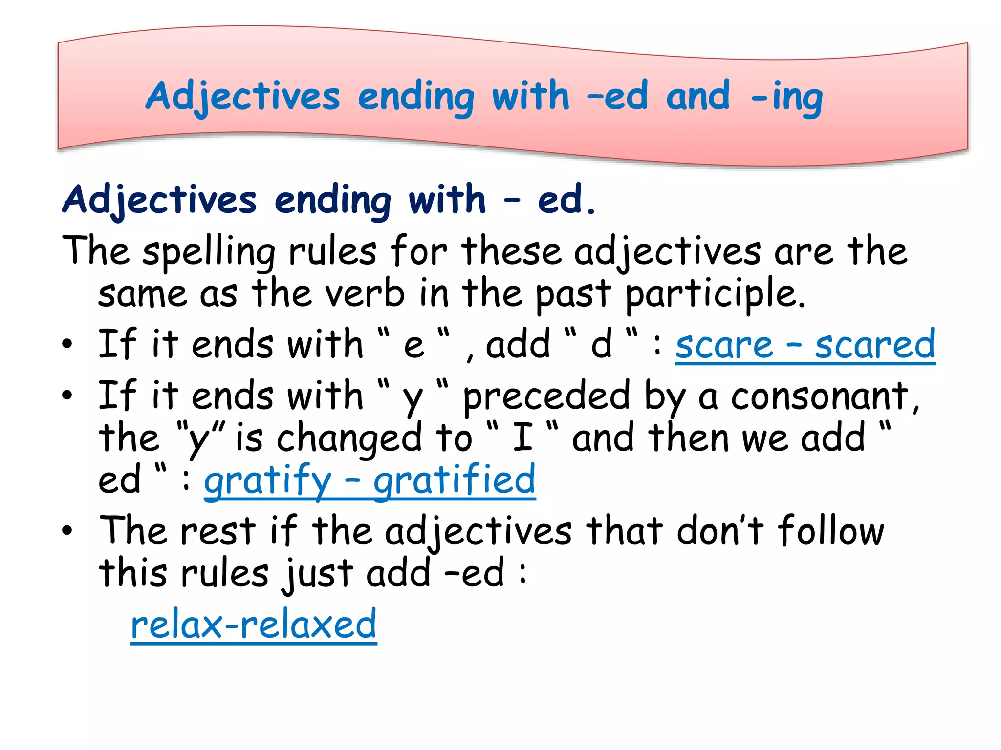 Lecture 7 adj ed or -ing passive | PPTX