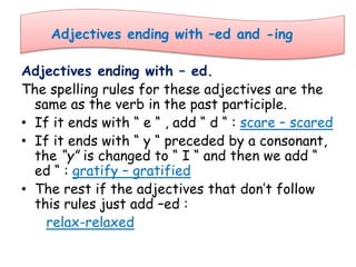 Lecture 7 adj ed or -ing passive | PPTX