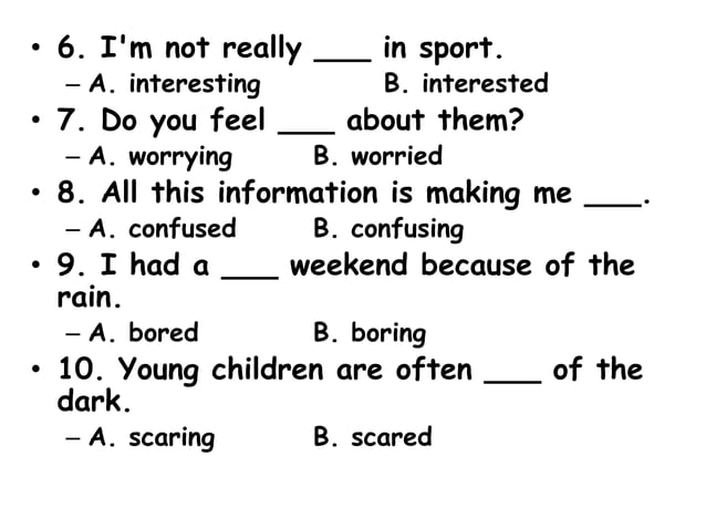 Lecture 7 adj ed or -ing passive | PPT