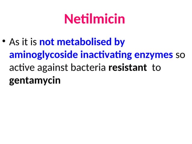 Aminoglycosides2012 MOA Structure examplesppt | PPT