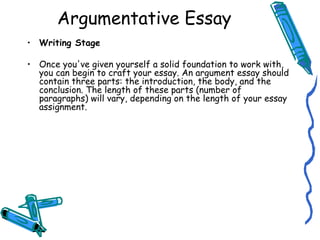 Lecture 7 Argumentative Essay | PPT
