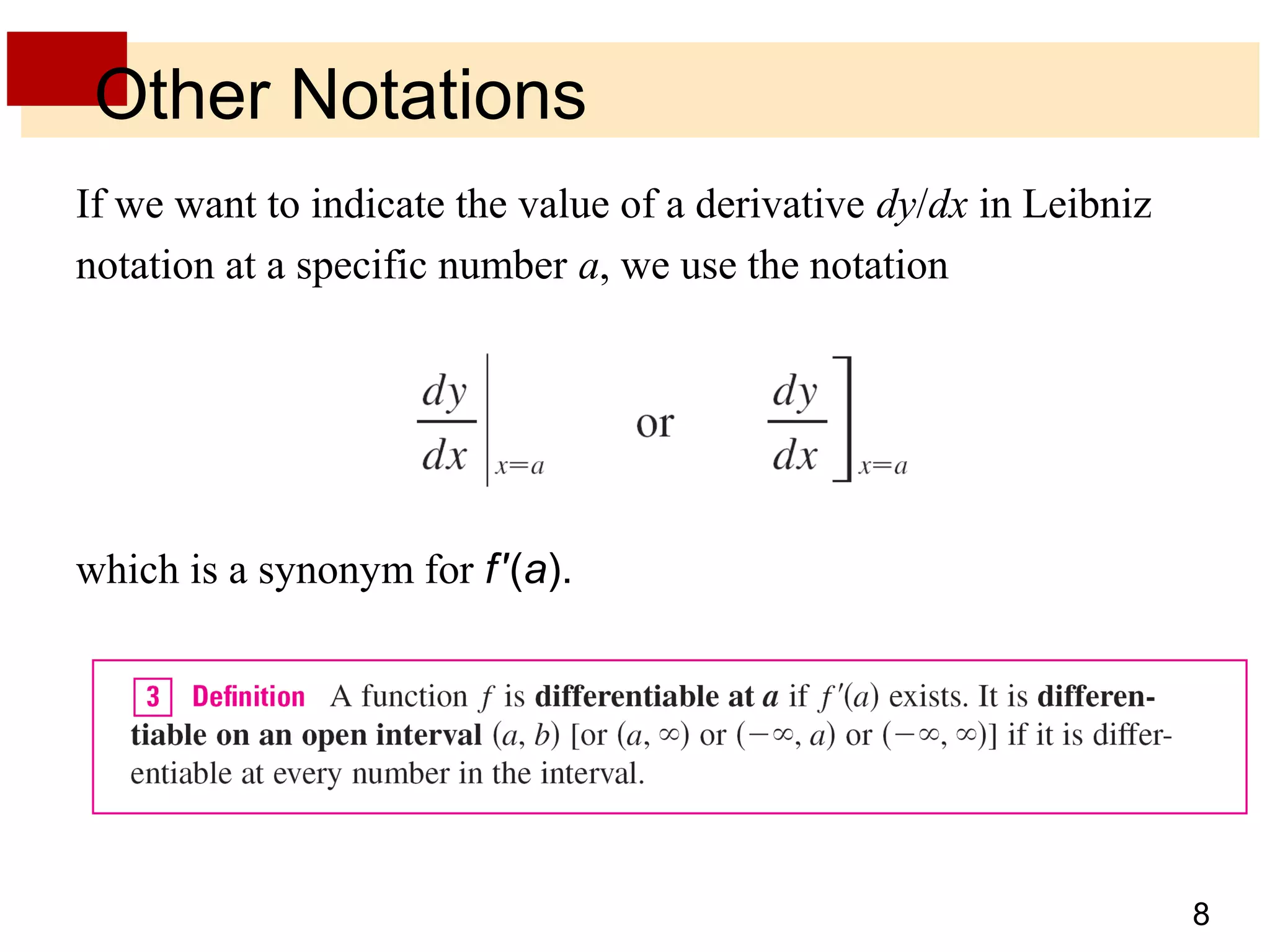 Lecture 7(b) derivative as a function | PPT