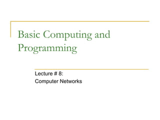 Lecture7 for b(Computer Networks-Part2).ppt