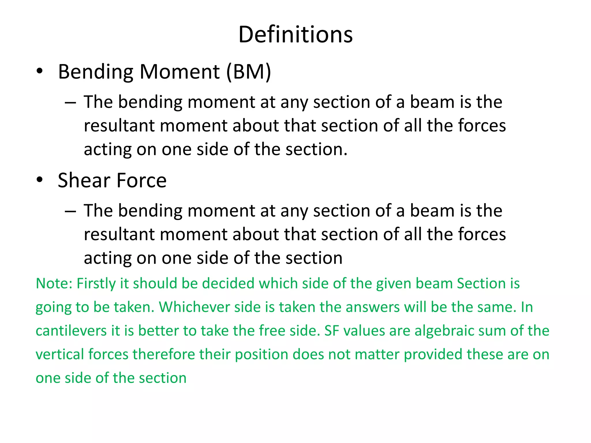 Stucture Design-I(Bending moment and Shear force) | PPT | Physics | Science
