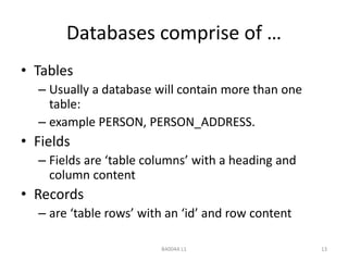 Lecture 7 database | PPTX