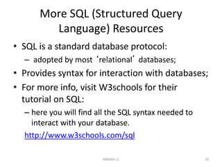 Lecture 7 database | PPTX