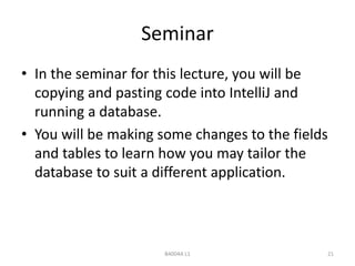 Lecture 7 database | PPTX