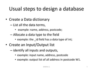 Lecture 7 database | PPTX