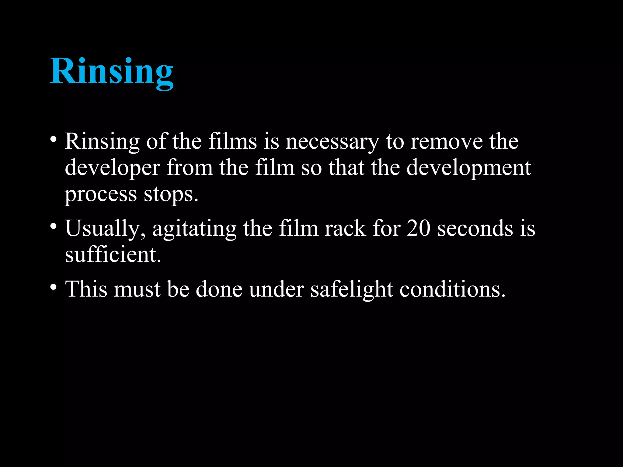 Lecture 7 dental x ray film, processing and processing errors lecture 7 ...