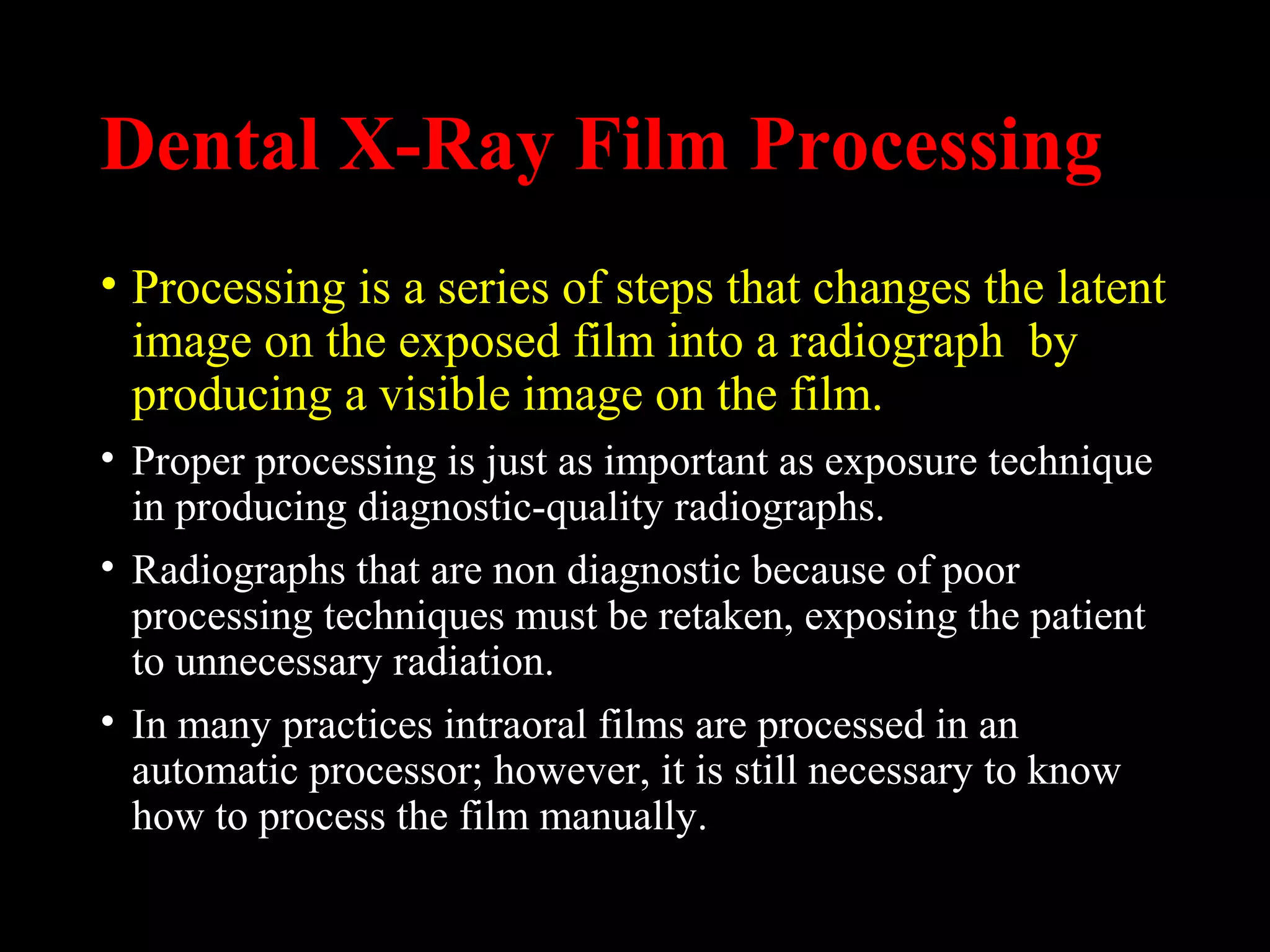 Lecture 7 dental x ray film, processing and processing errors lecture 7 | PPT