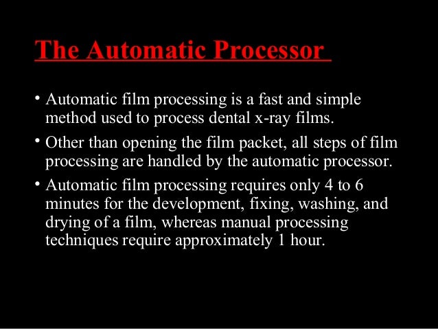 Lecture 7 dental x ray film, processing and processing errors lecture…