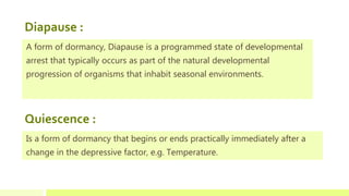 Diapause in aquatic invertebrates | PPT