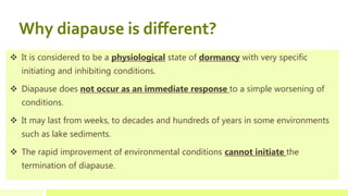 Diapause in aquatic invertebrates | PPT