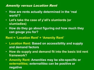 Urban Rent and Land Use Theory | PPT | Agriculture | Industries