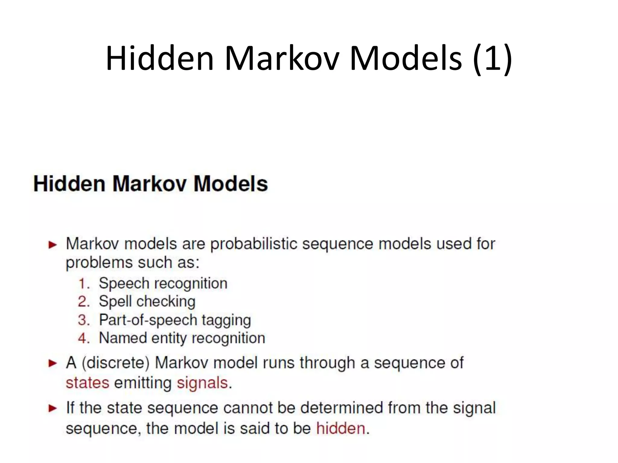 Lecture 7: Hidden Markov Models (HMMs) | PPTX
