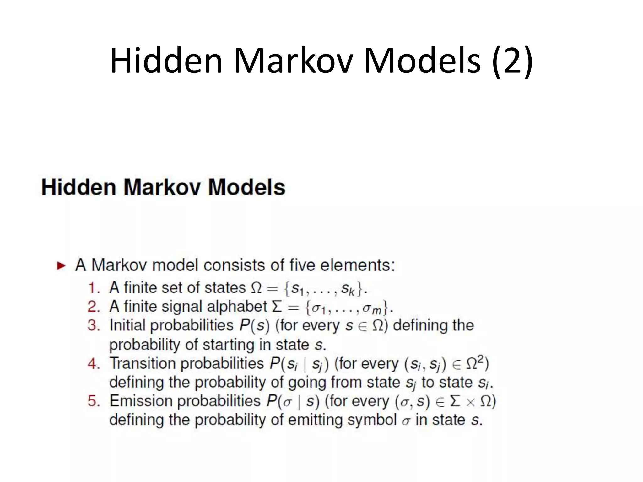 Lecture 7: Hidden Markov Models (HMMs) | PPTX