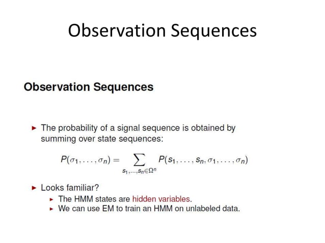 Lecture 7: Hidden Markov Models (HMMs) | PPTX | Technology & Computing