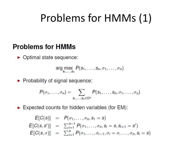Lecture 7: Hidden Markov Models (HMMs) | PPTX | Technology & Computing