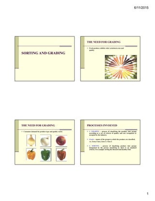Sorting and Grading | PDF