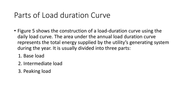 Lecture 7 load duration curves | PPTX