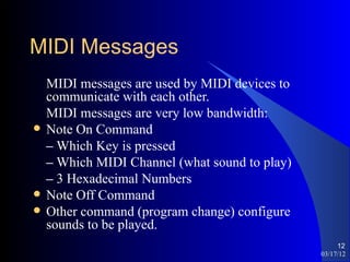Lecture# 7 midi file format | PPT