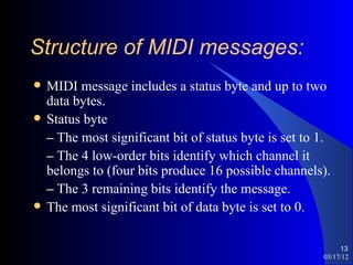 Lecture# 7 midi file format | PPT