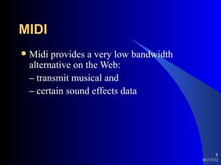 Lecture# 7 midi file format | PPT
