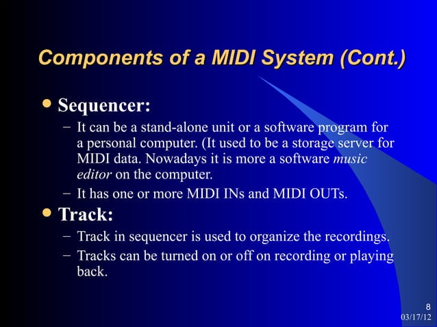 Lecture# 7 midi file format | PPT