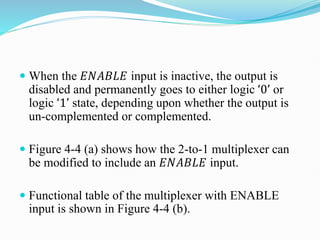 Lecture 7 Multiplexers and Demultiplexer | PDF