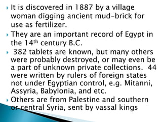 Lecture 7 other ancients tablets - nuzi and amarna | PPTX