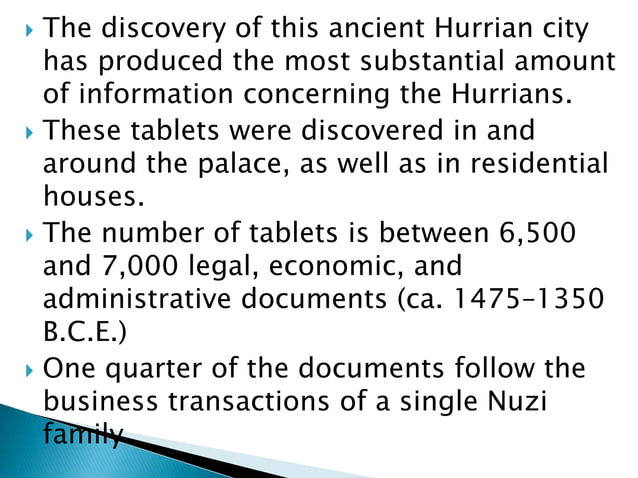 Lecture 7 other ancients tablets - nuzi and amarna | PPTX