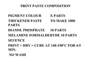 Lecture 7 pigment printing | PPT