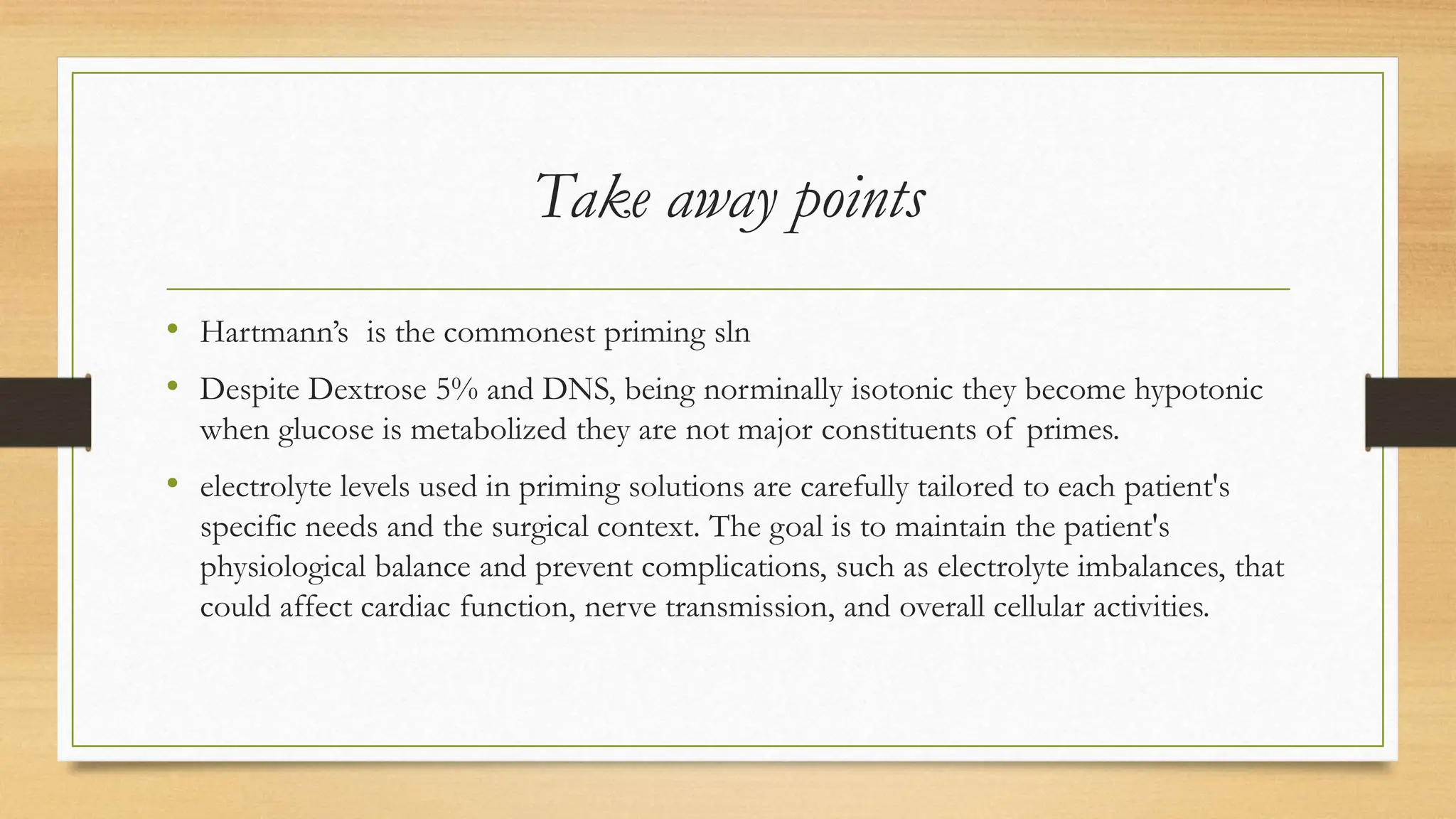 Priming solutions in cardiac perfusion during pulmonary bypass | PPTX