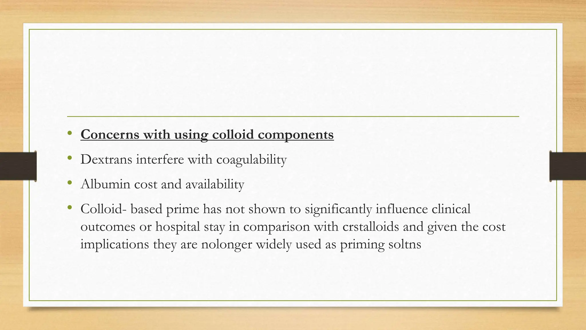 Priming solutions in cardiac perfusion during pulmonary bypass | PPTX