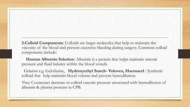 Priming solutions in cardiac perfusion during pulmonary bypass | PPTX ...