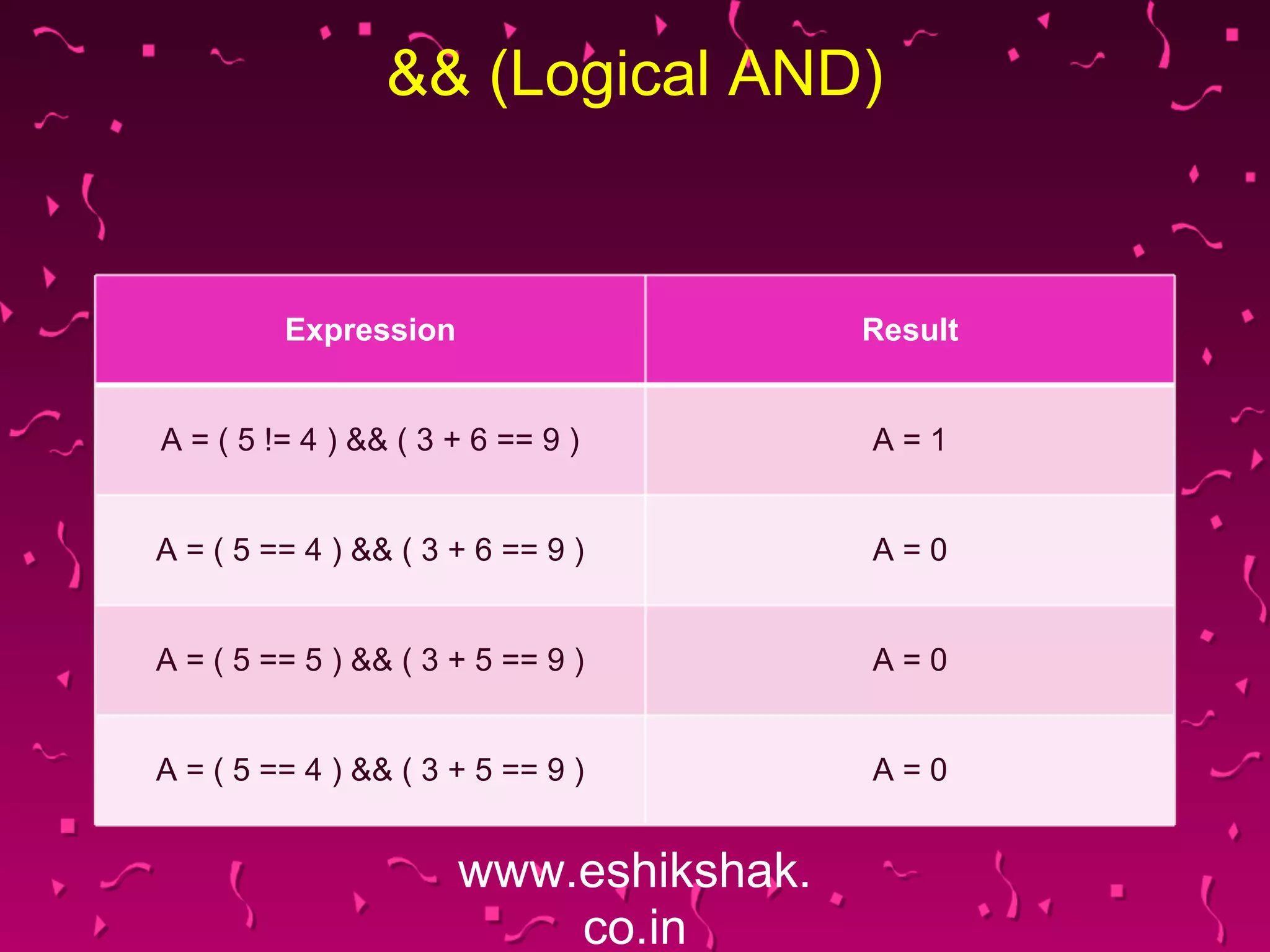 Lecture 7 relational_and_logical_operators | PDF Lecture 7 relational_and_logical_operators | PDF