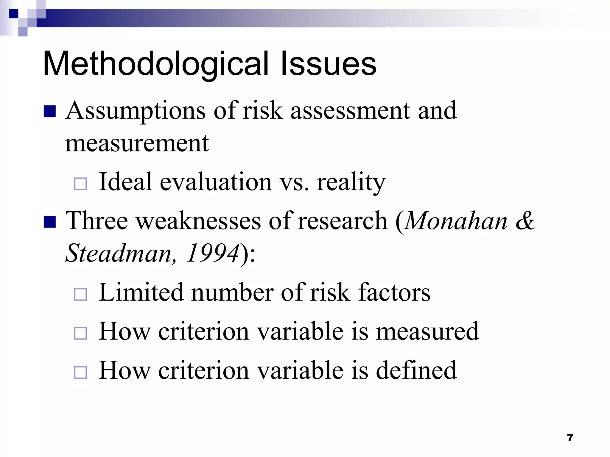 Forensic Psychology: Risk Assessment | PDF