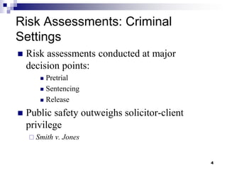 Forensic Psychology: Risk Assessment | PDF