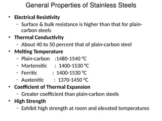 Stainless Steel Engineering Physical Metallurgy | PPTX